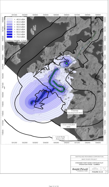 Mary River iron mine to produce dust, noise, vibration
