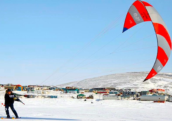 Photo: They're kite-skiing in Kangiqsujuaq | Nunatsiaq News