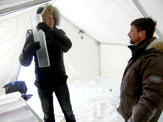 Photo: Ice jazz musician tones instruments | Nunatsiaq News