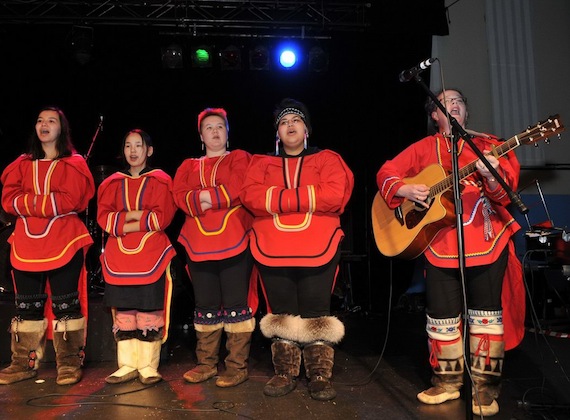 Photo Inuksuk High School Choir Performs At Povs Snow Festival