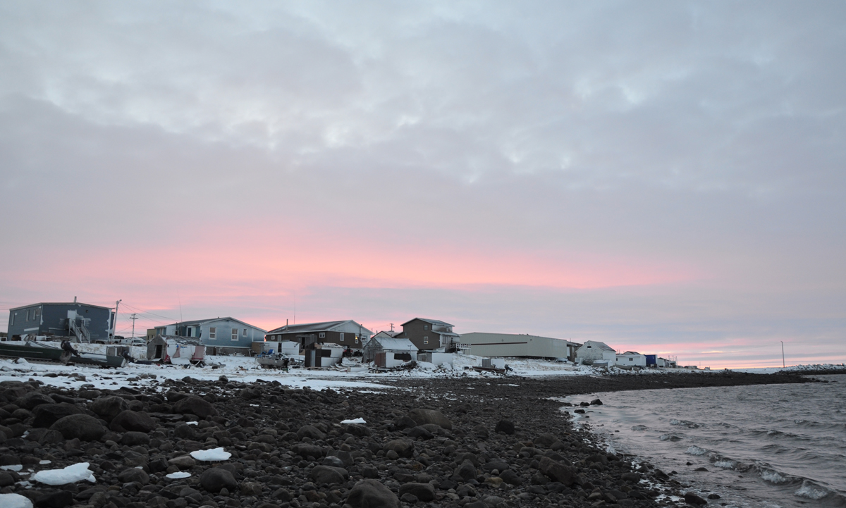 Photo: A pink sky over Arviat | Nunatsiaq News