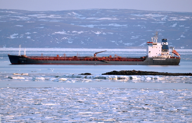 Photo: Sealift goods await delivery in Frobisher Bay | Nunatsiaq News